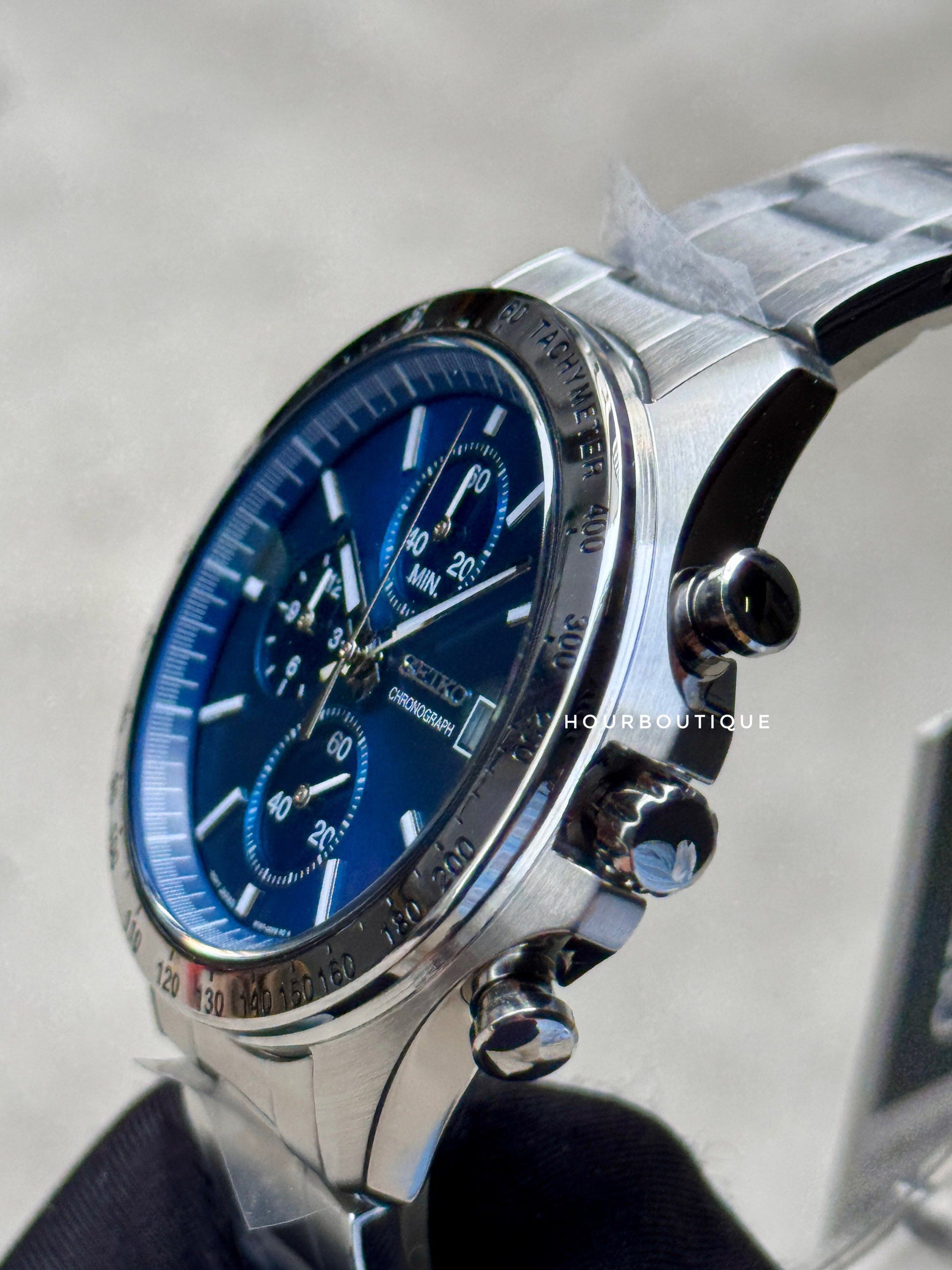 Brand New Seiko Japan Exclusive Blue Dial Quartz Chronograph Watch SBT ...
